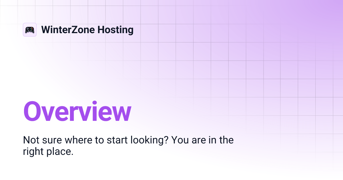 Overview | WinterZone Hosting